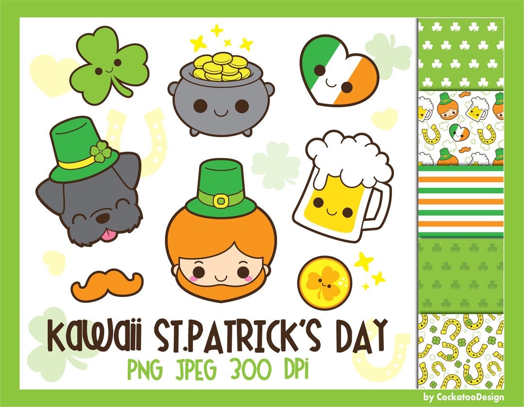 St.patricks Day Clipart, Saint Patricks Day Clip Art, Kawaii Leprechaun ...