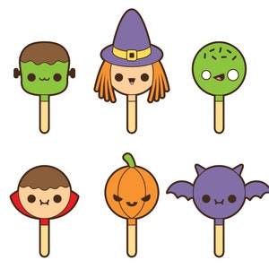 Halloween Clipart, Kawaii Halloween Clipart, Halloween Cake Pops ...