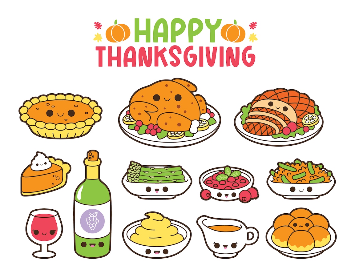 Thanksgiving Dinner Clipart Turkey Gravy Clipart - Etsy