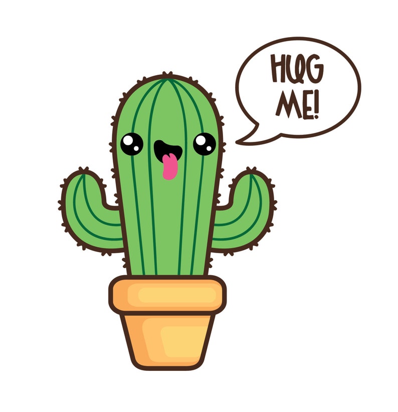 Kawaii Cactus Clipart Succulent Clipart Kawaii Cacti Etsy Hong Kong