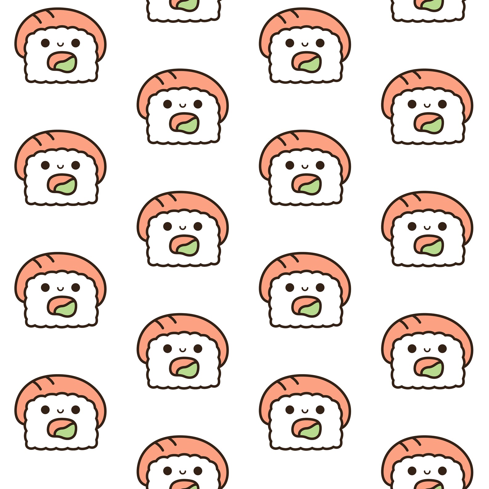 Sushi Digital Papers Kawaii Sushi Digital Papers Sushi - Etsy