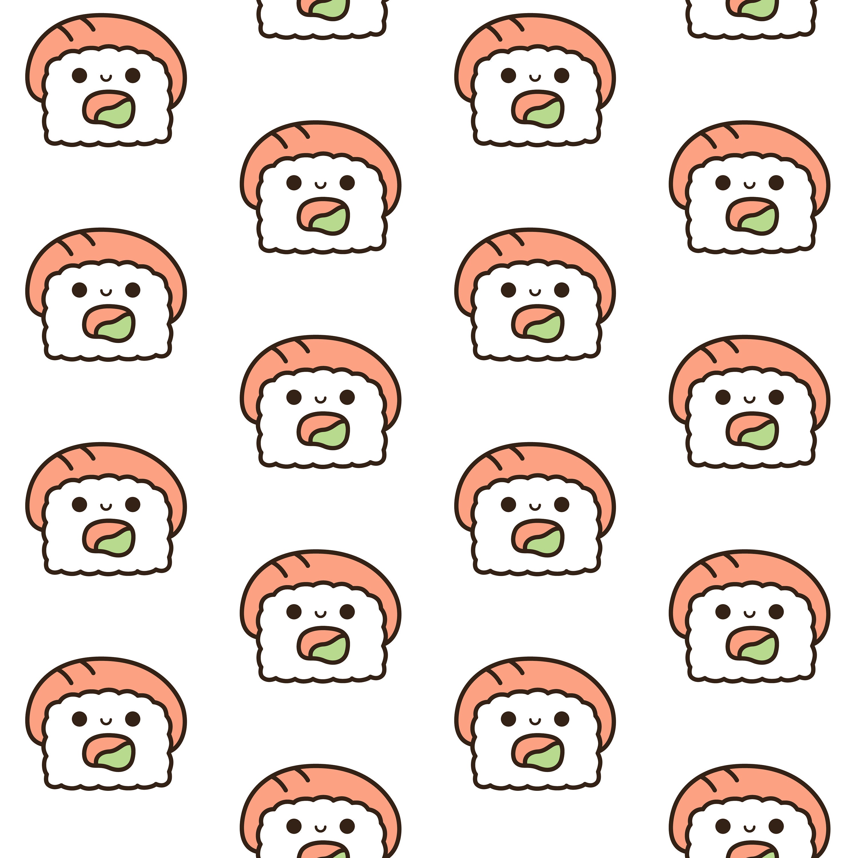Sushi Digital Papers Kawaii Sushi Digital Papers Sushi - Etsy
