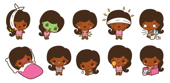 Sick Little Girl Clipart