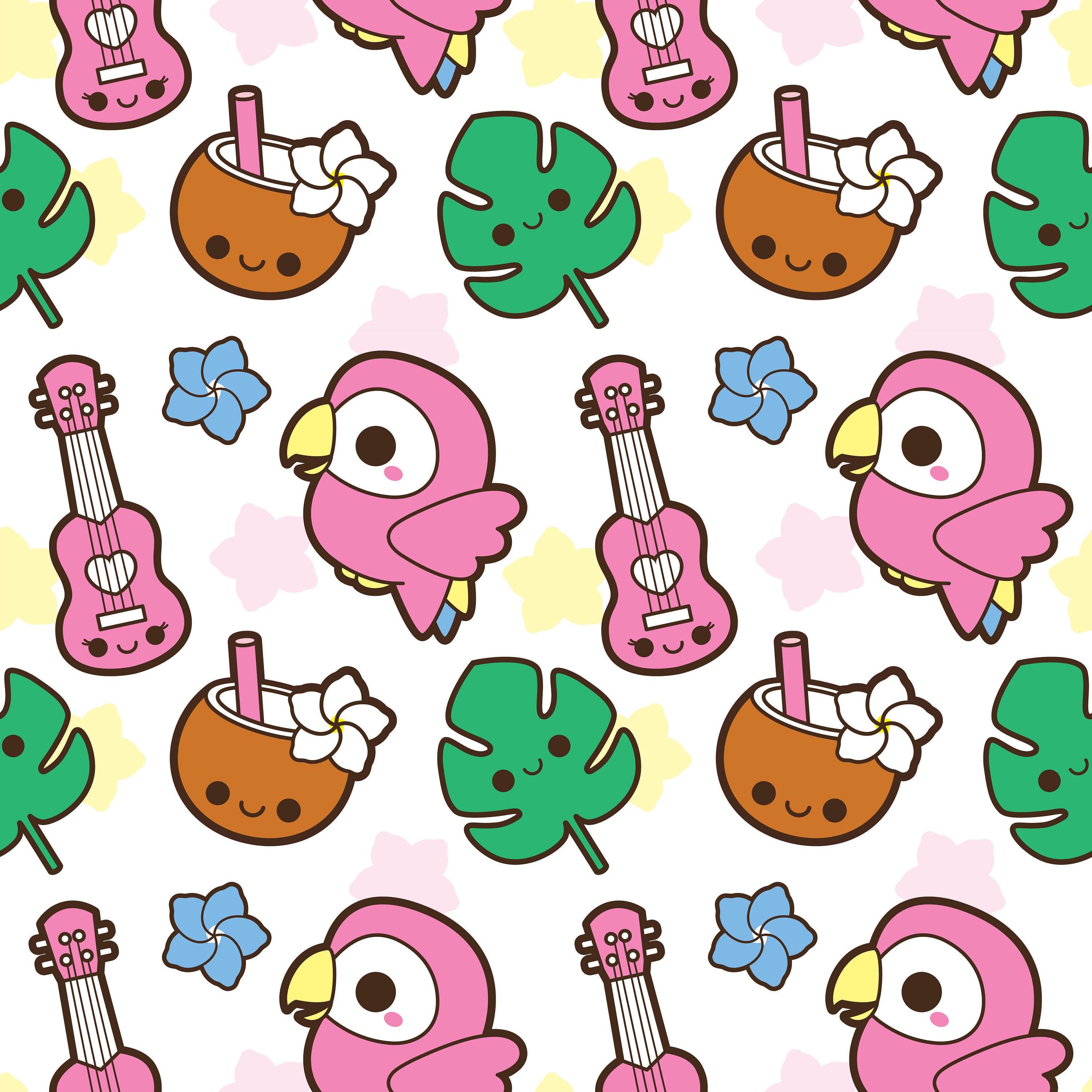 Clipart de Kawaii Hawaii clipart de fiesta hawaiana clip art | Etsy México