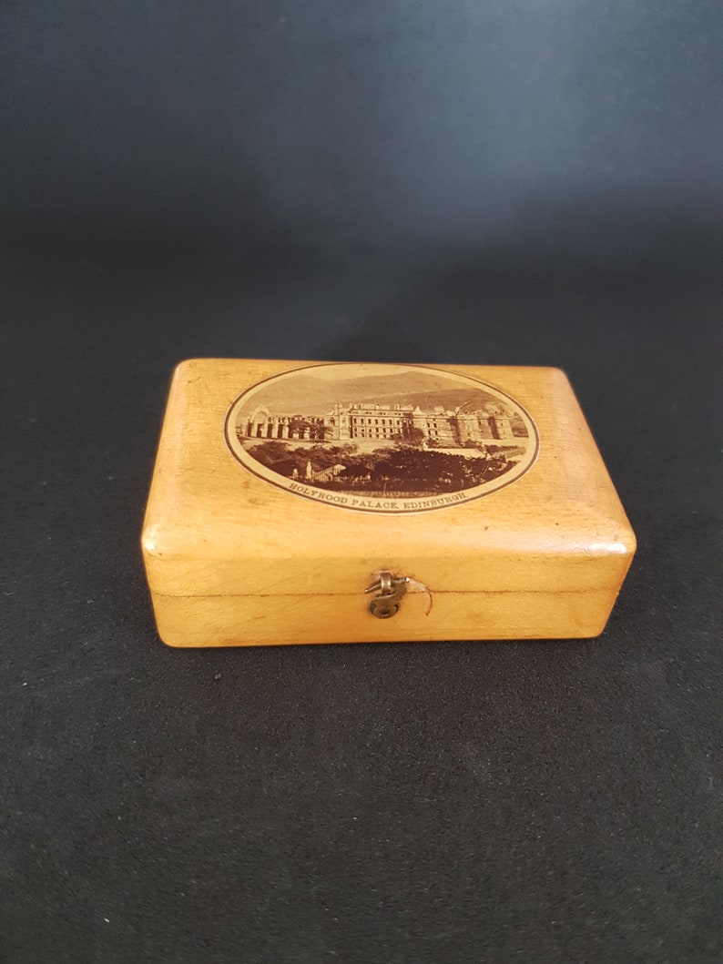Victorian Scottish Mauchline Ware Stamp Box Holyrood Palace - Etsy