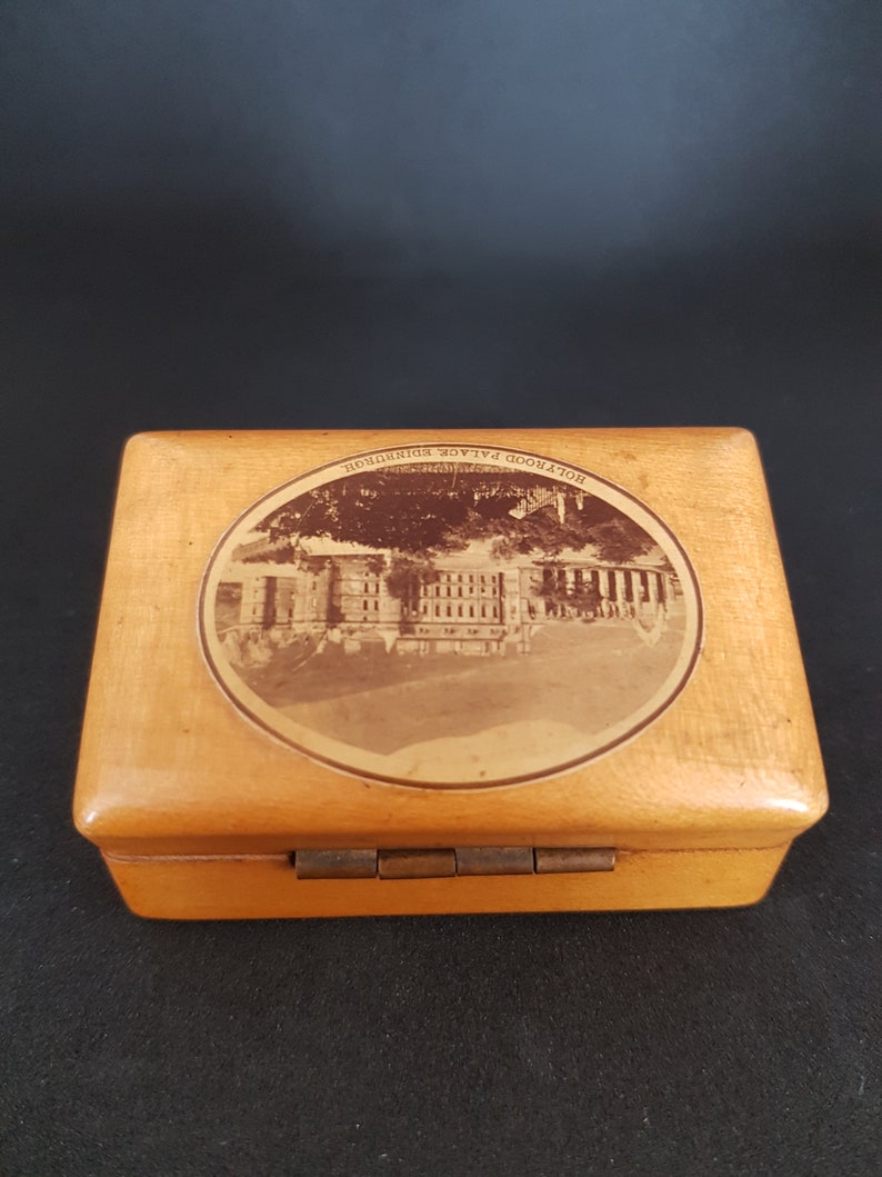 Victorian Scottish Mauchline Ware Stamp Box Holyrood Palace - Etsy
