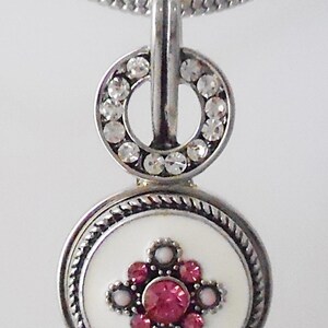 Snap Button Jewelry, Crystal Pink Snap Charm,fits on Ginger Snaps ...