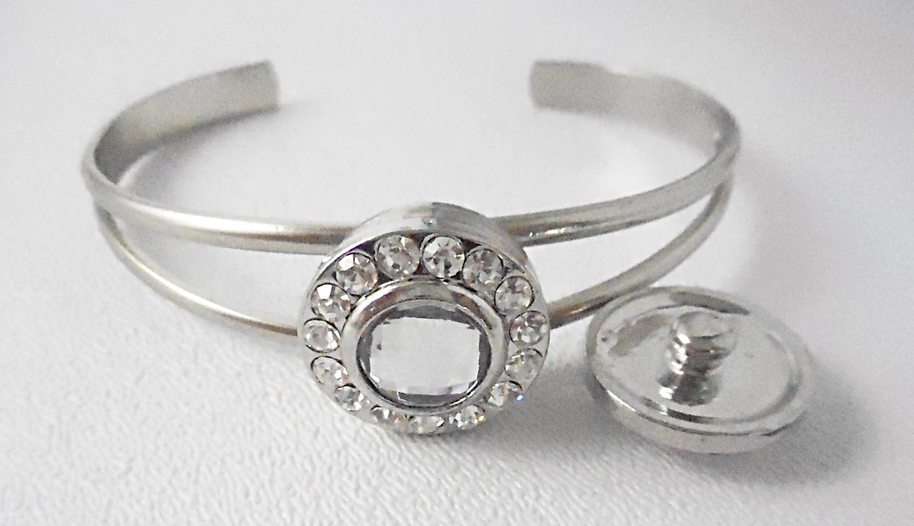 Snap Button Jewelry, Crystal Halo Snap Charm,fits on Ginger Snaps ...