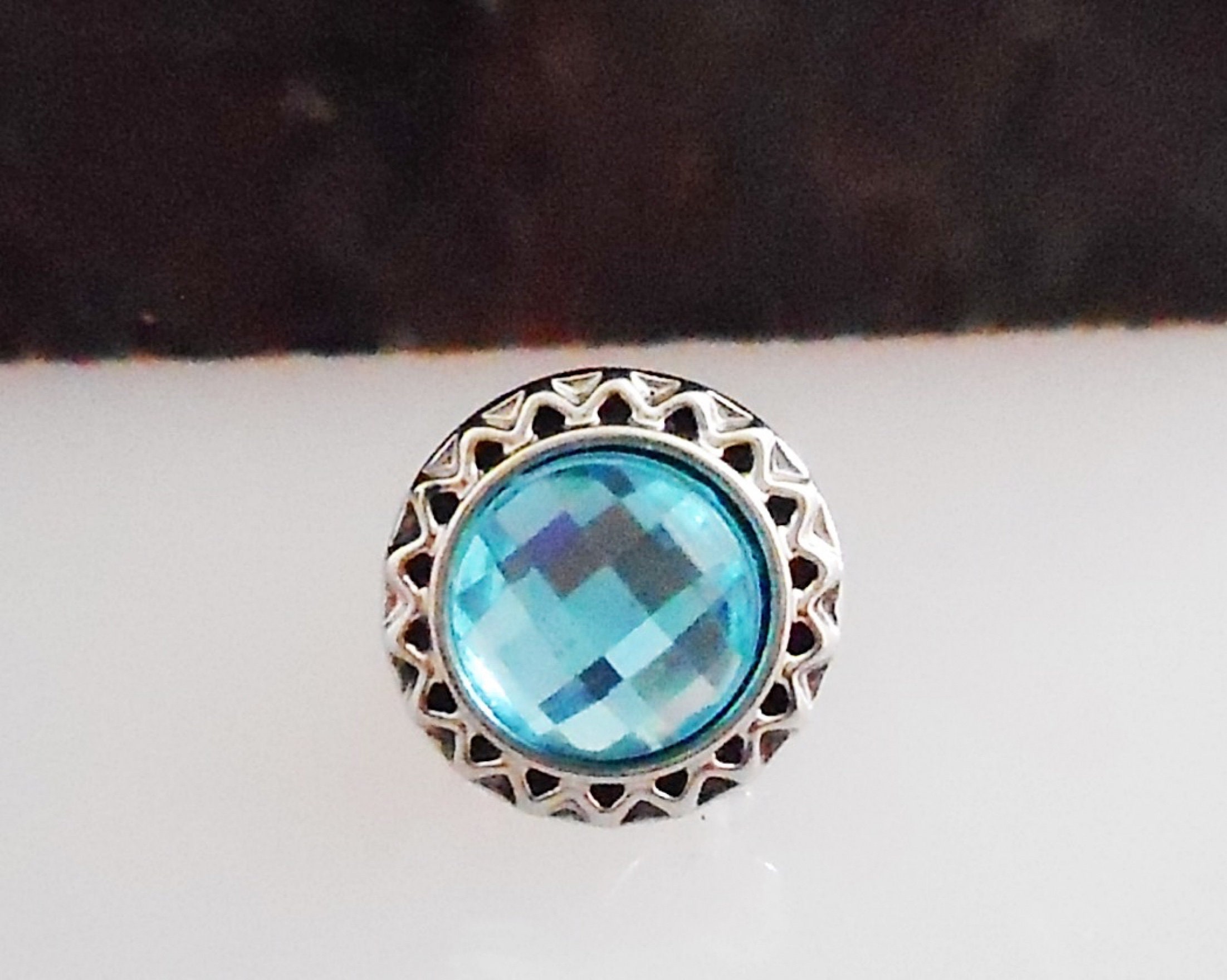 12mm Mini Snap Aqua Mini Snaps Jewelrycompatible W/ Petite - Etsy