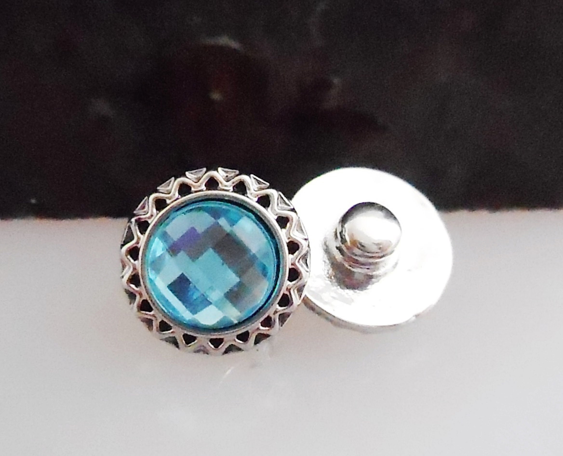 12mm Mini Snap Aqua Mini Snaps Jewelrycompatible W/ Petite - Etsy