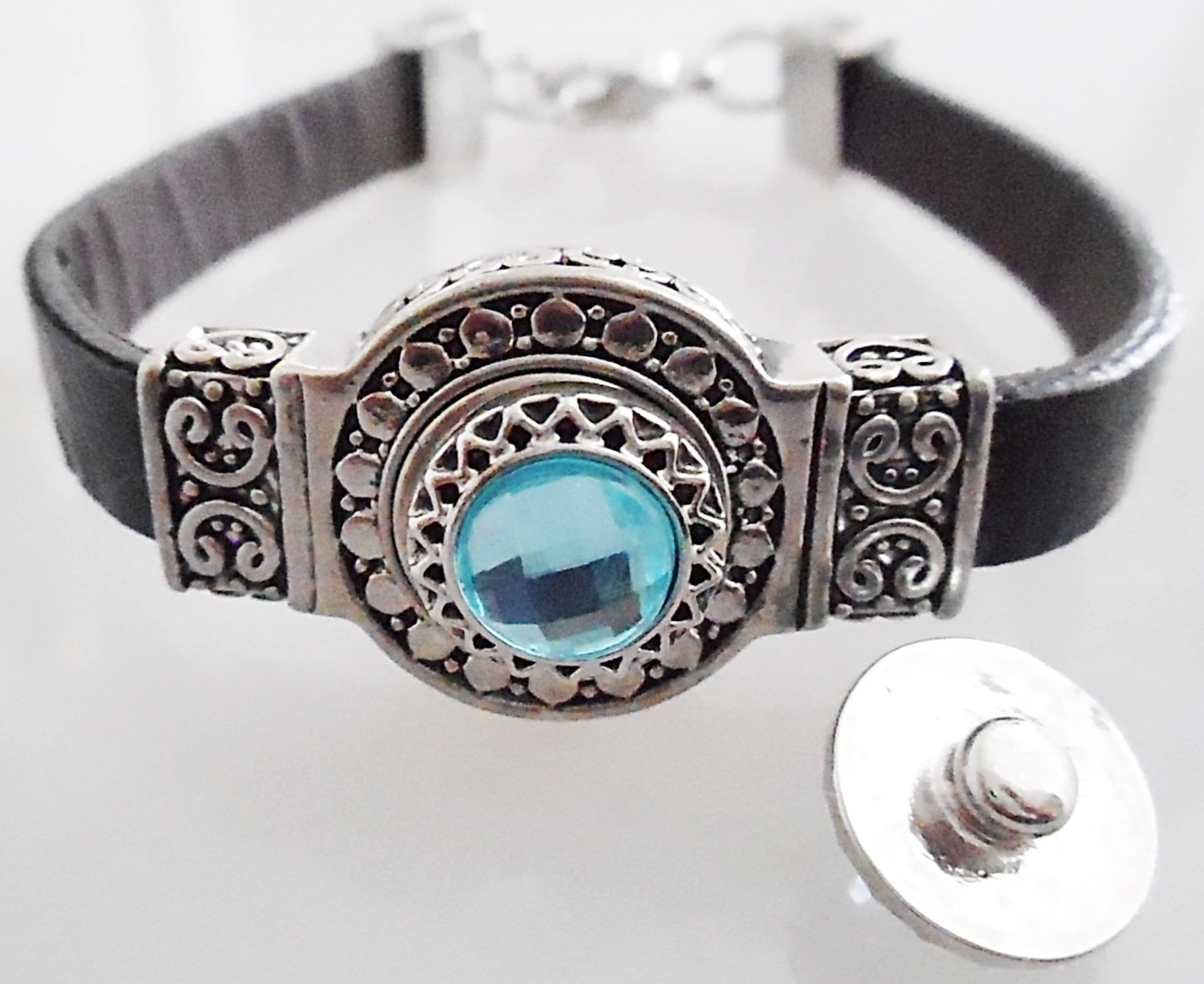 12mm Mini Snap Aqua Mini Snaps Jewelrycompatible W/ Petite - Etsy