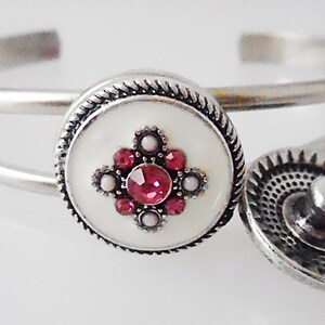 Snap Button Jewelry, Crystal Pink Snap Charm,fits on Ginger Snaps ...