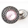 Snap Button Jewelry, Crystal Pink Snap Charm,fits on Ginger Snaps ...