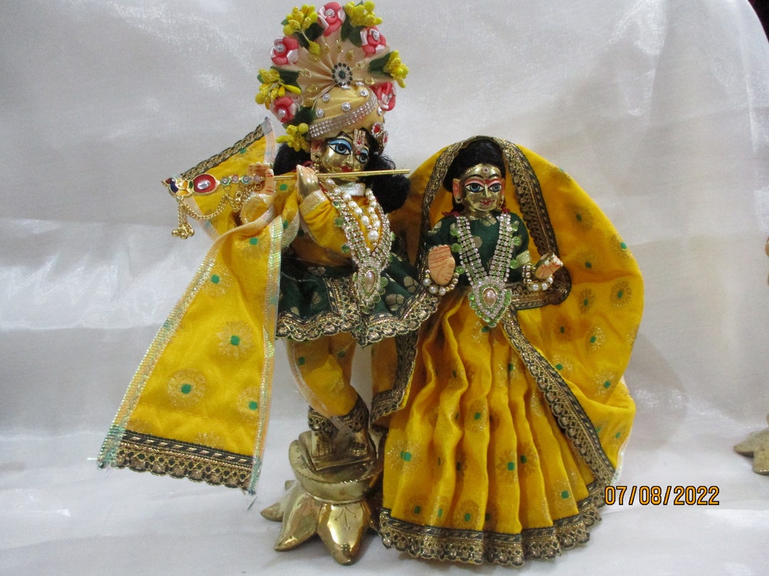 10 Radha Krishna Idol With Dress,jewellery,krishna Murthi,lord Krishna ...