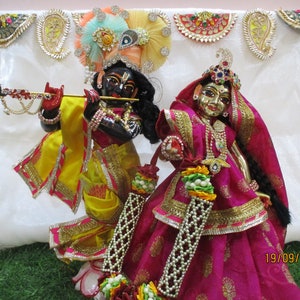 12 radhakrishna Statue With Dress,radha Krishna Cloths,krishna Outfit ...