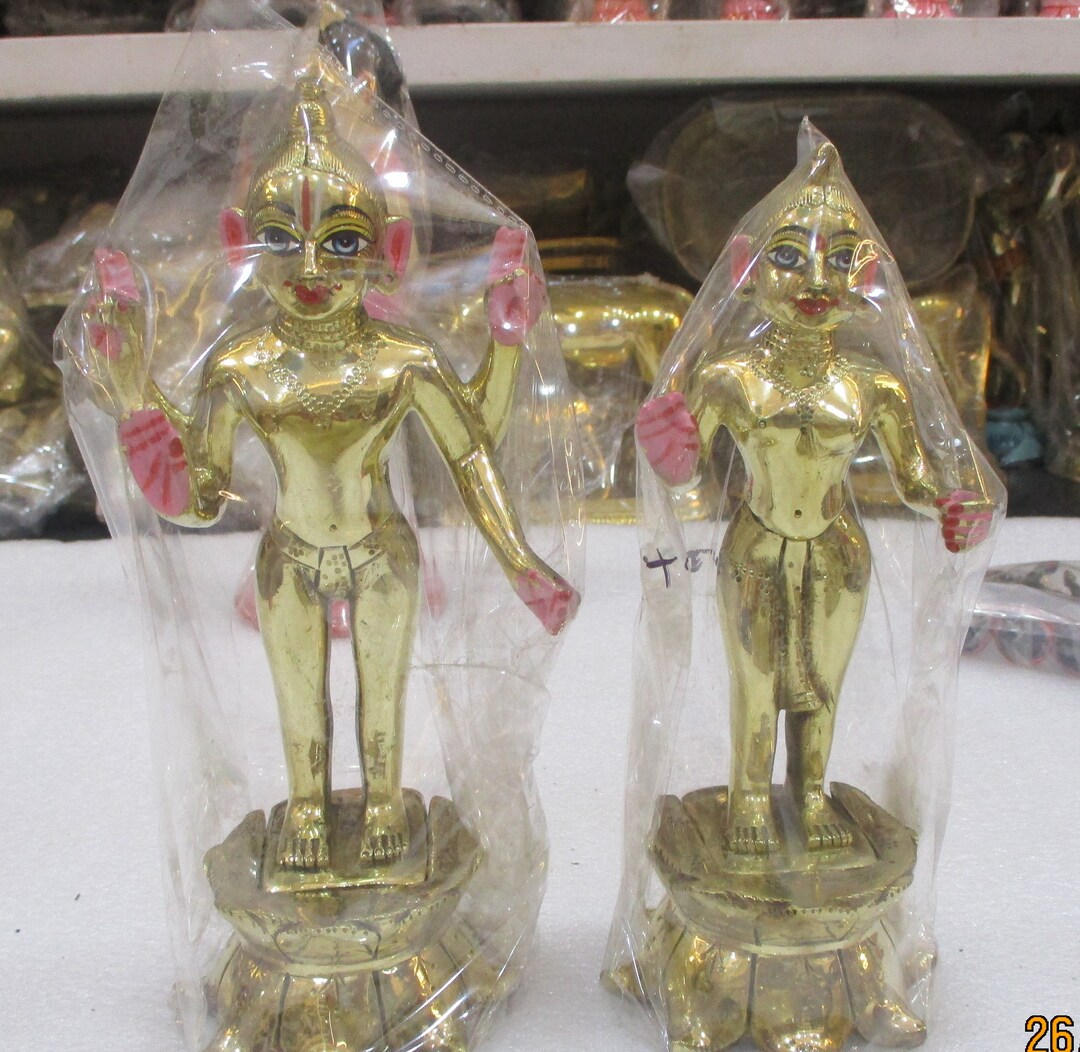 8 Vishnu Lakshmi Idol Standing Lord Vishnu Goddess Laxmi Sculpture For