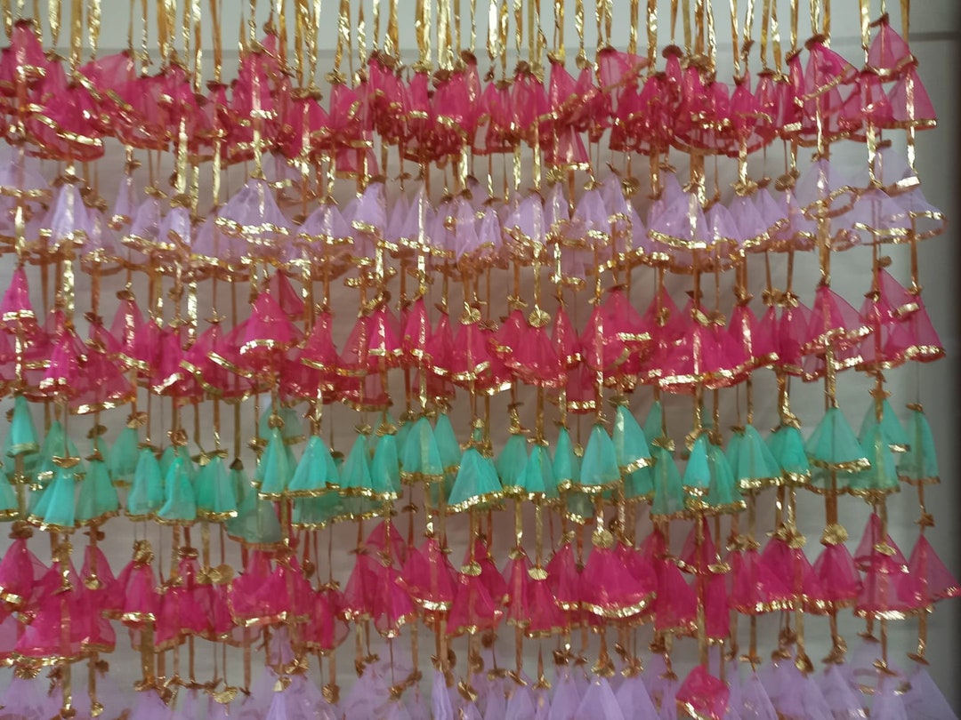 20 Gota Net Hangings Decorative Garlands for Wedding,haldi & Wedding ...