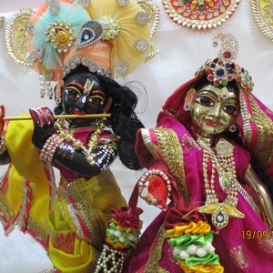 12 radhakrishna Statue With Dress,radha Krishna Cloths,krishna Outfit ...