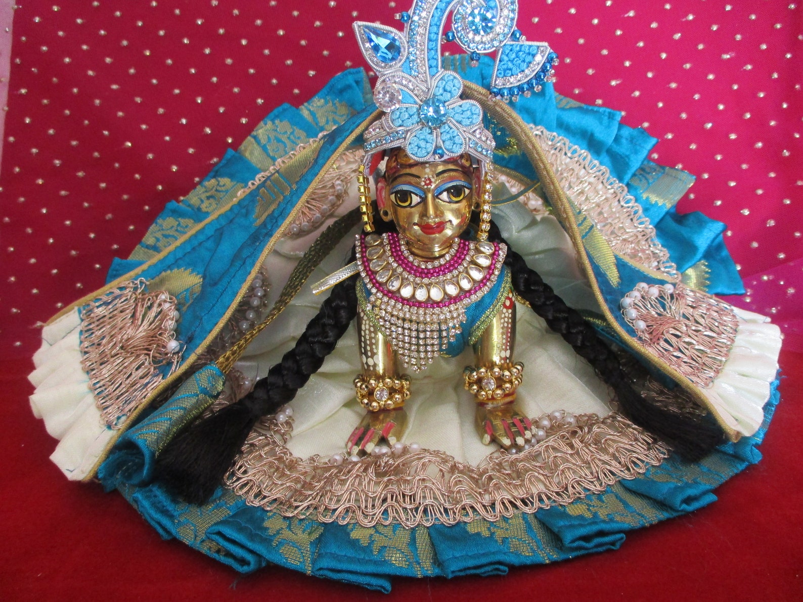 Baby Radha Idol Including a Dress With Shringar Set-height 4.5 - Etsy