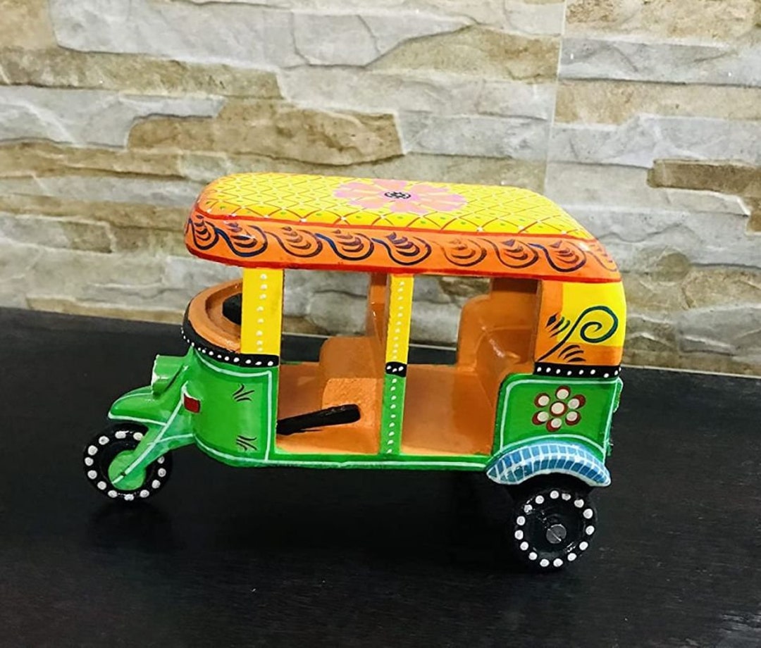 Buy 7/3/5wooden Handmade Indian Pakistani Rickshaw Decor Art Eid Diwali ...