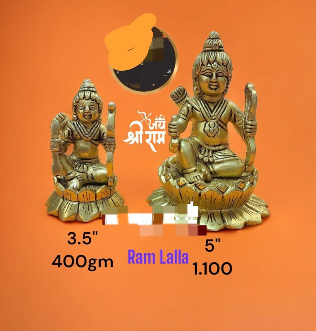 Brass Ram Lala,lord Shri Ram Lalla Murti Ayodhya 3D Sculpture,ram Lalla ...
