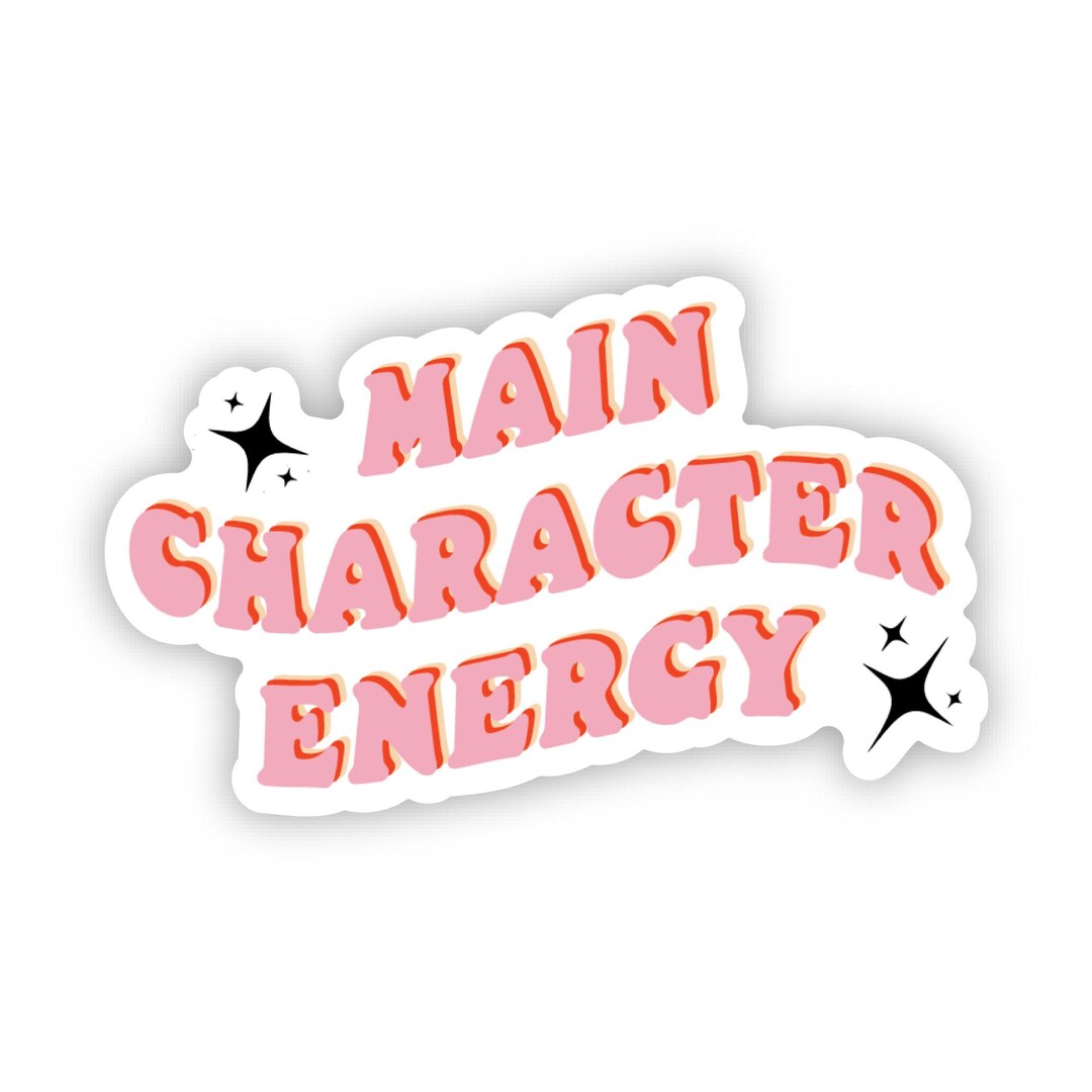 Sticker: Main Character Energy | Bookish Kindle Decal and Laptop ...
