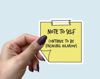 Note to Self Sticker - Etsy