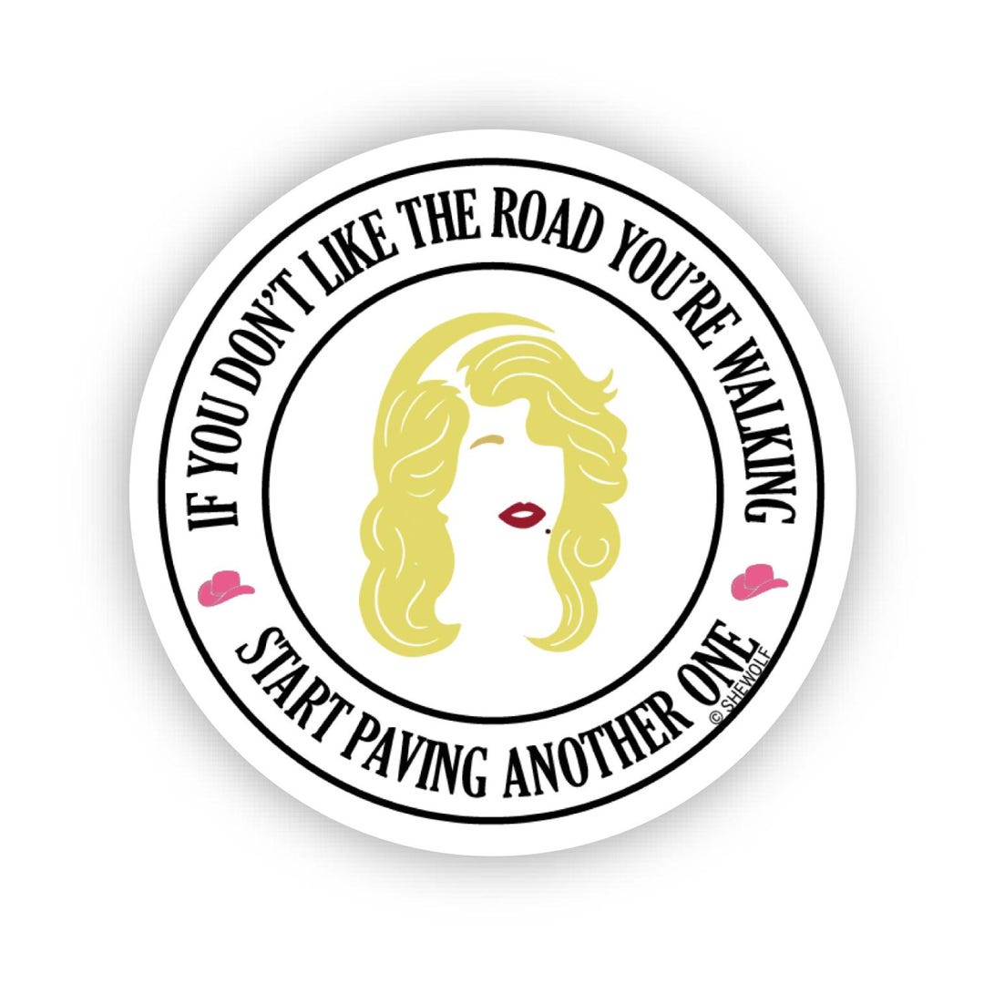 Sticker: Dolly Parton Pink Cowboy Hats and Quote | Fun & Empowering ...