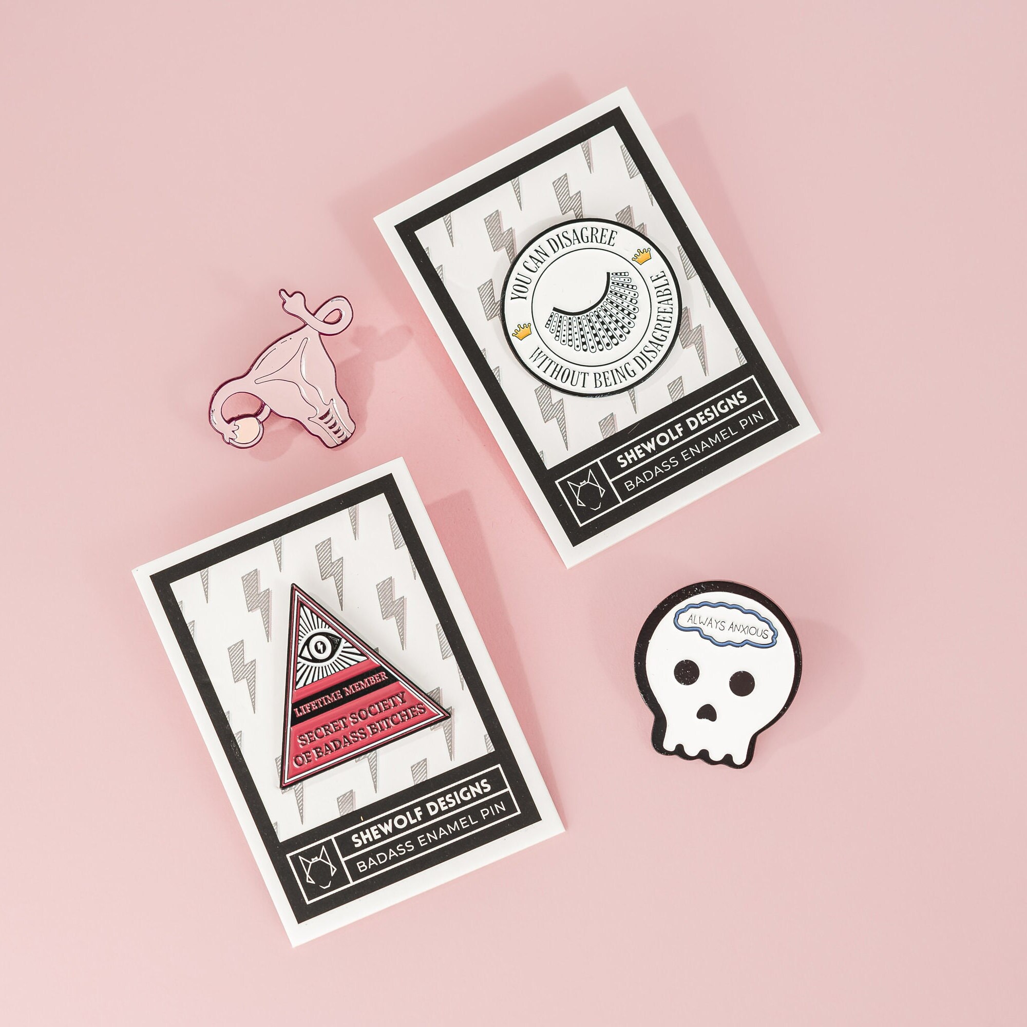 Cute Uterus Enamel Pin Pro Choice Feminist Women's Rights Lapel ...