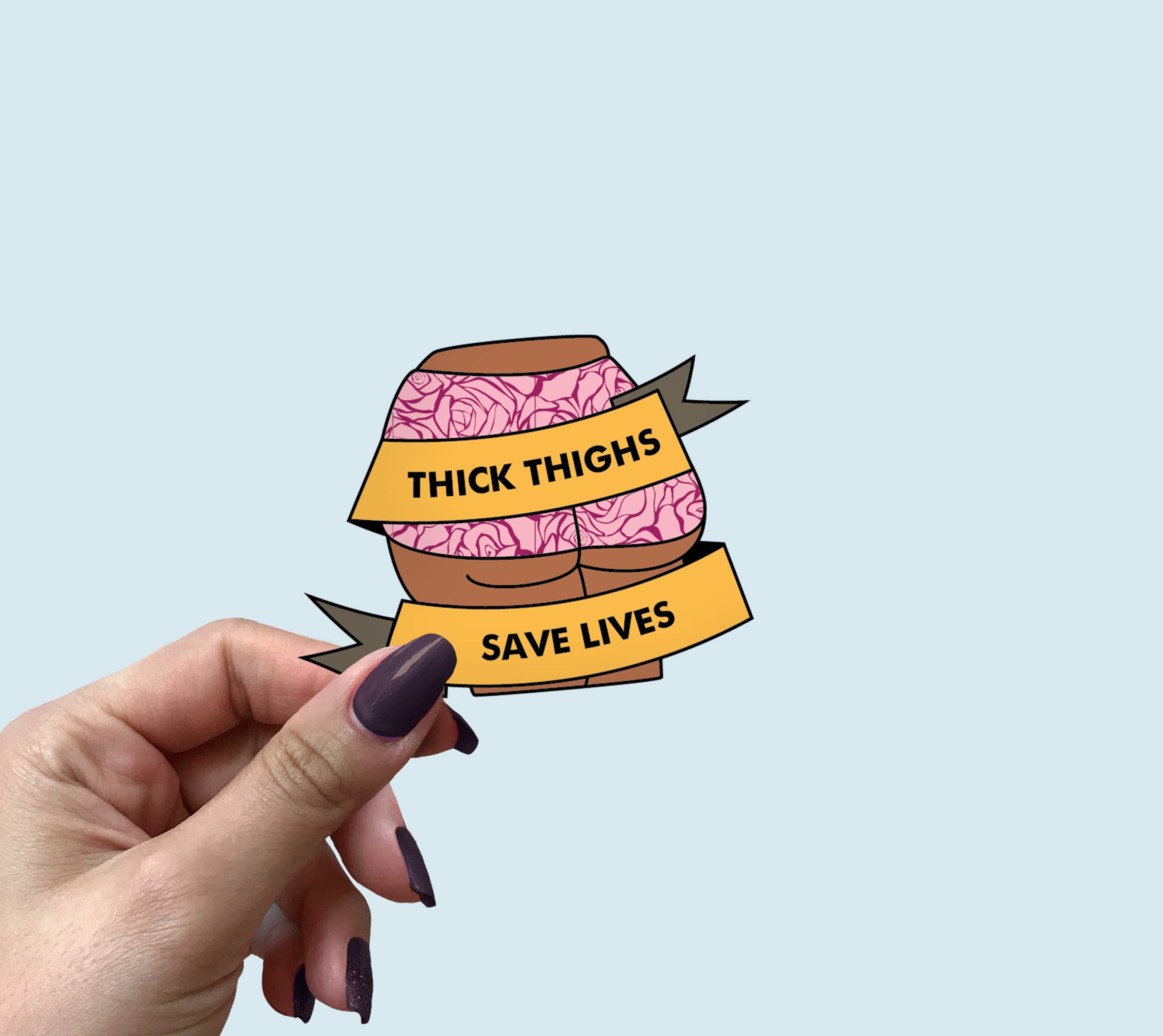 Thick Thighs Save Lives / Thigh Thighs Waterproof Sticker / Body ...