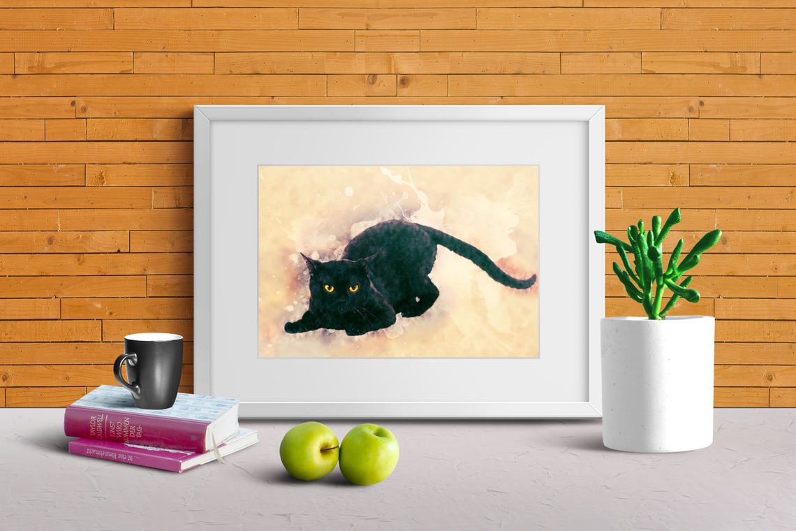 Bombay Cat Art Custom Animal Print Custom Cat Wall Art Awesome | Etsy