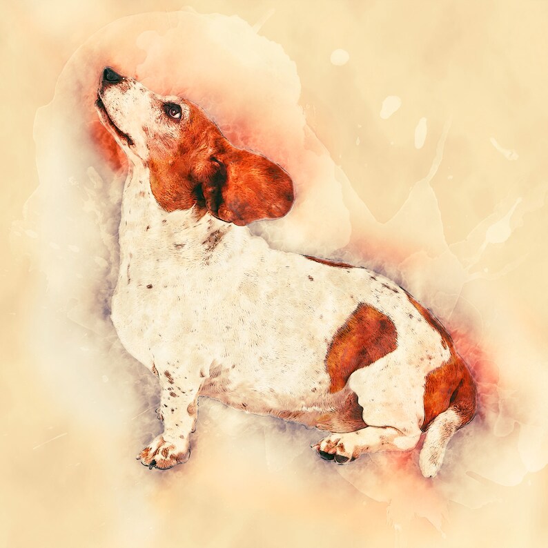 Beagle Portrait Square Dog Wall Art Cute Beagle Puppy - Etsy