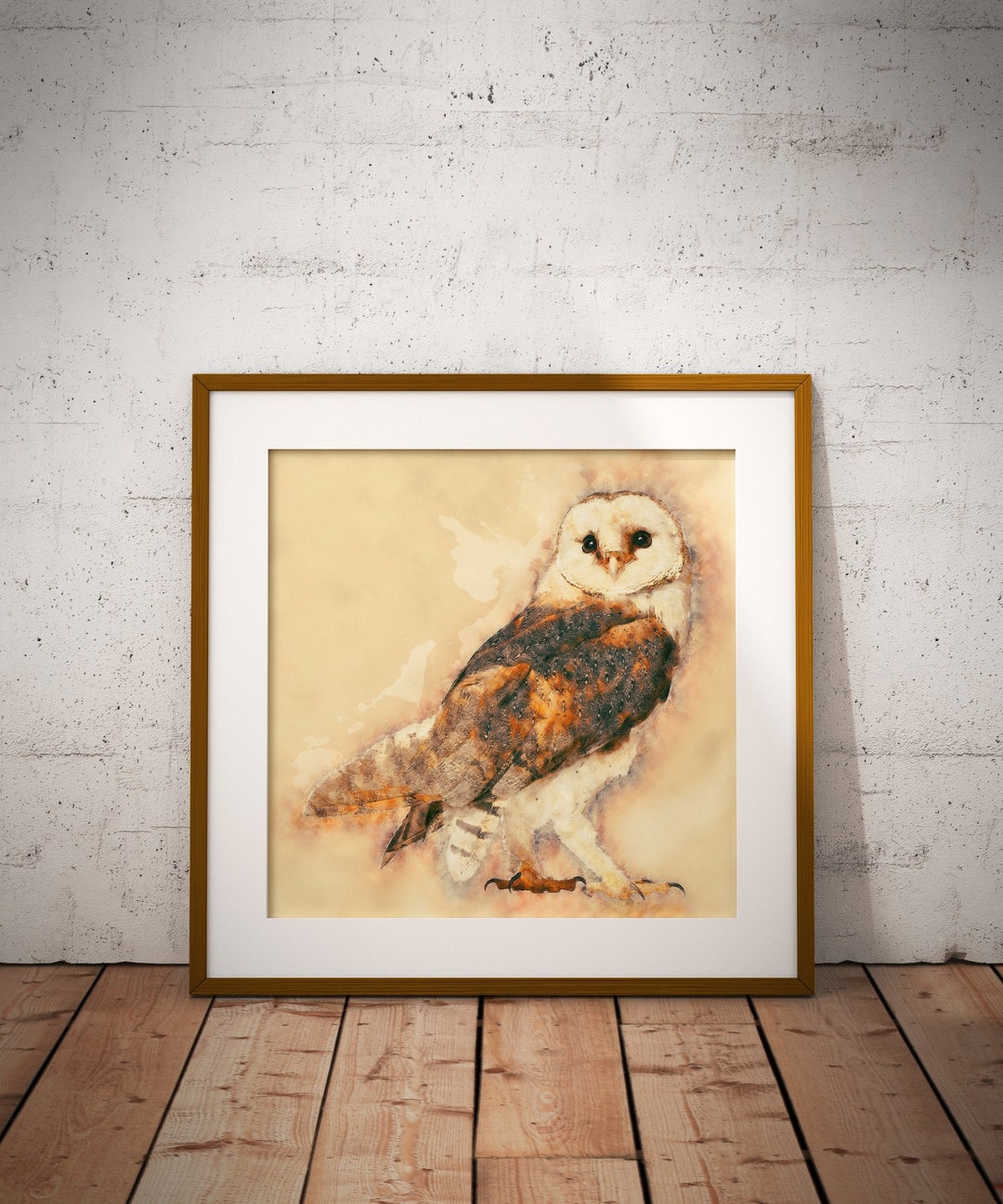 Barn Owl Wall Art Poster Canvas Print Home Decor Artwork Tyto Alba ...