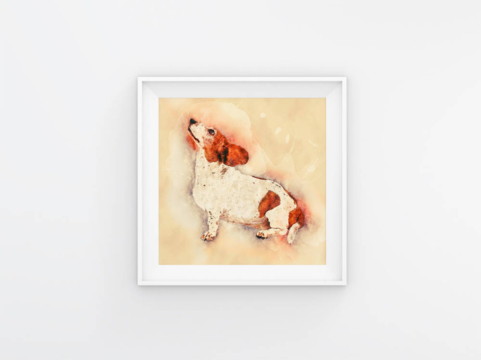 Beagle Portrait Square Dog Wall Art Cute Beagle Puppy | Etsy