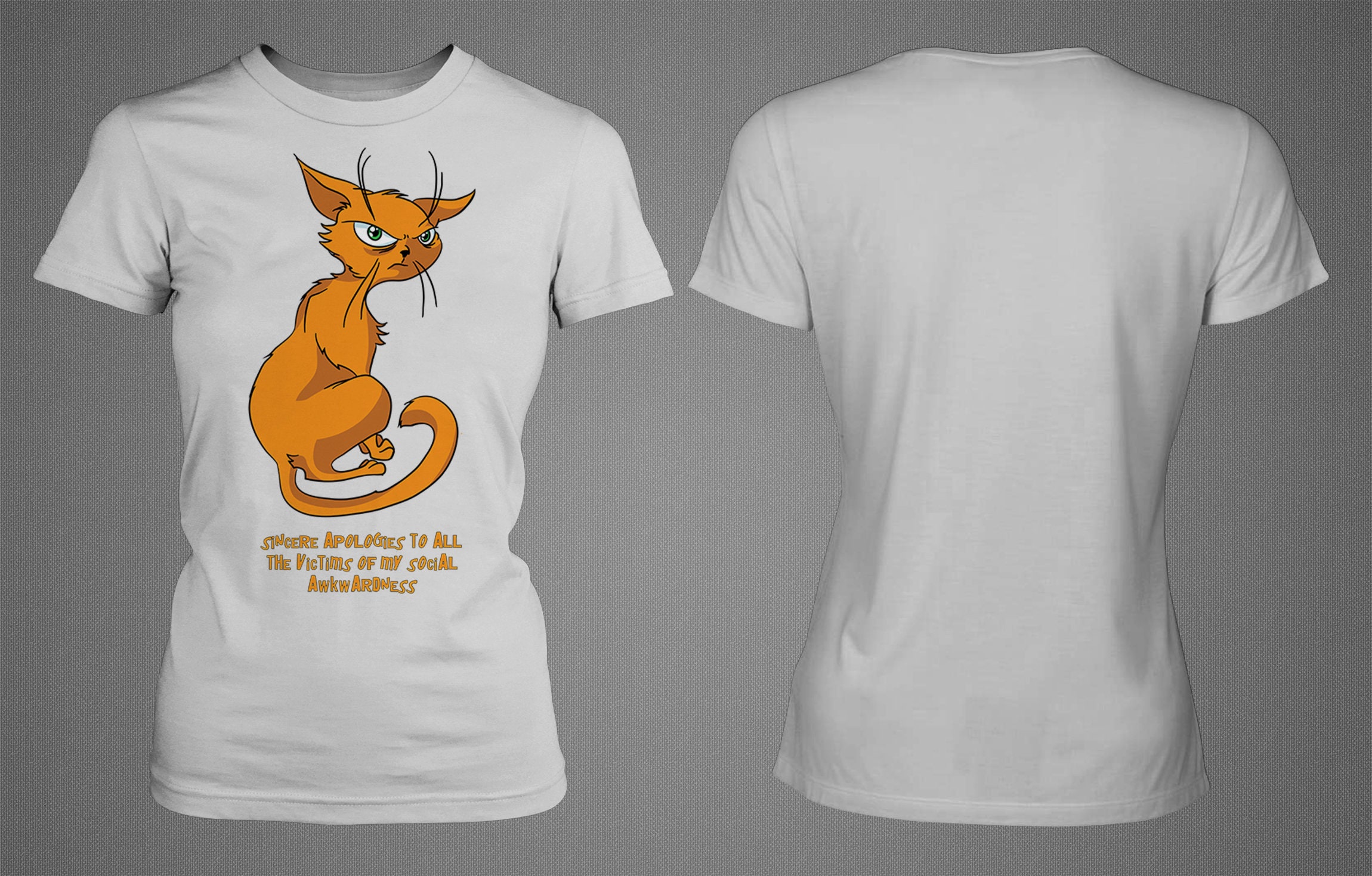Funny Cat Shirt Orange Cat Women's Tee Shirt Ladies Kitty | Etsy