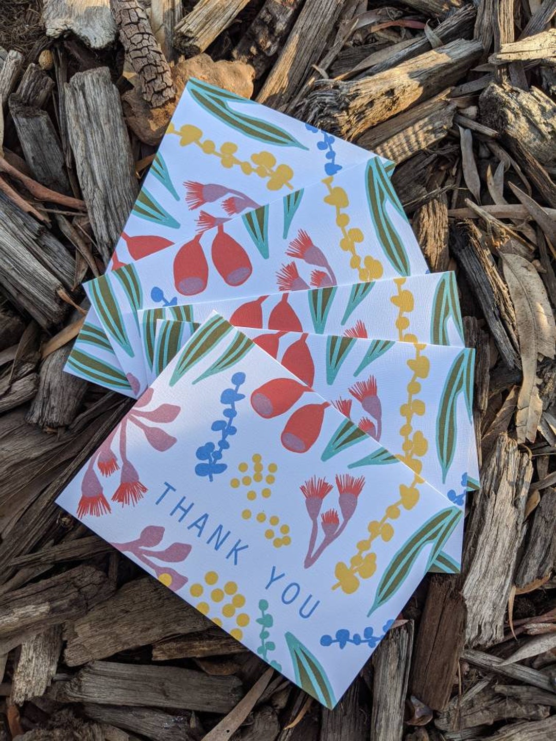 Australian Wildflowers Thankyou Cards, Thankyou Card Set, Set of 5 ...