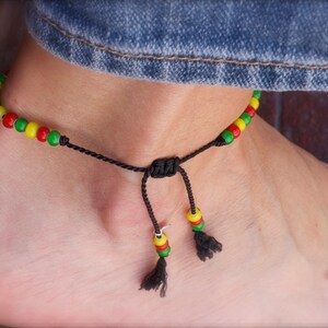 Rasta Anklet - Rasta Man - Rasta Girl - Rasta Gifts - Reggae Ankle ...