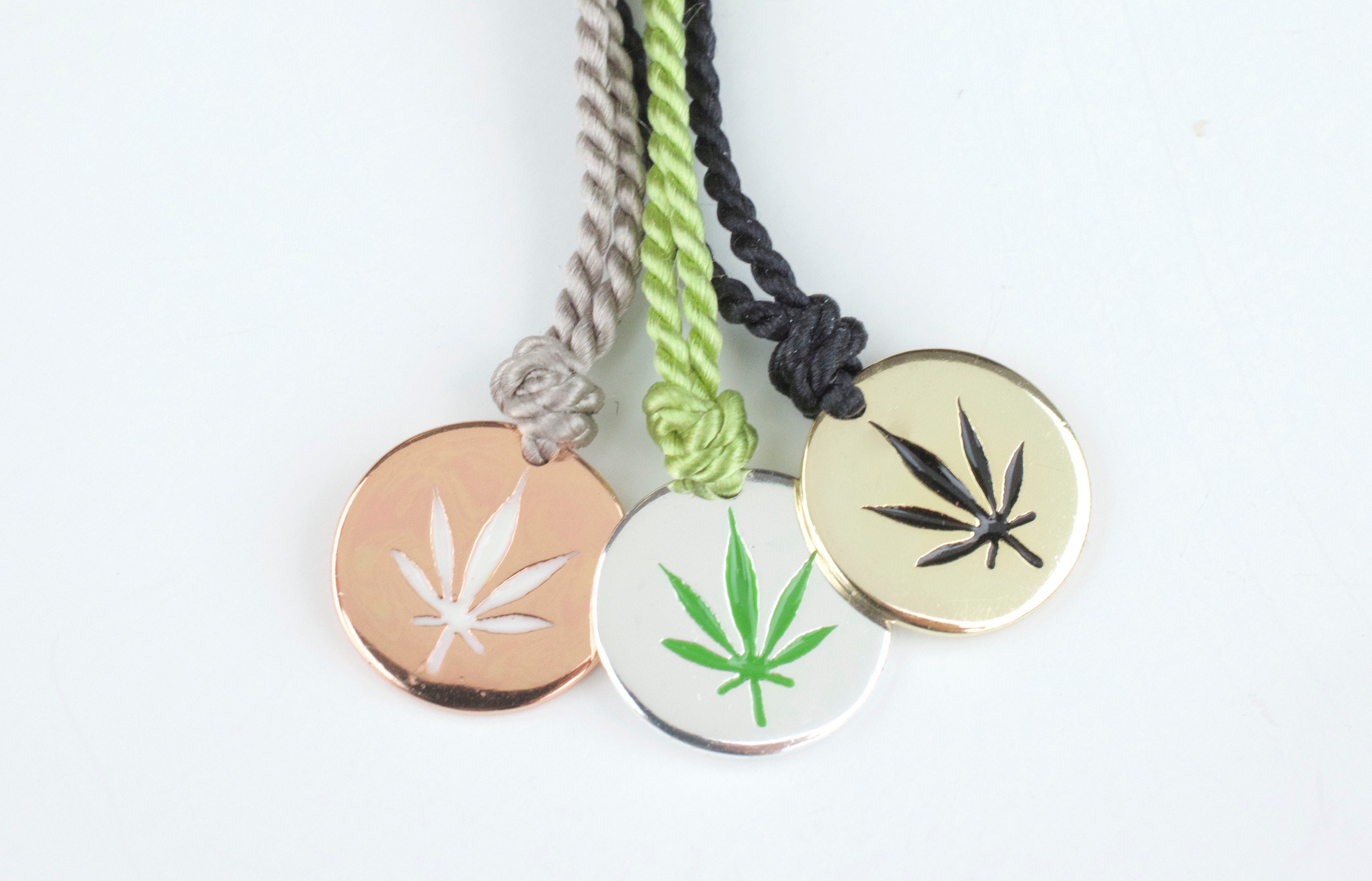 Cannabis necklace enamel marijuana pendant weed | Etsy