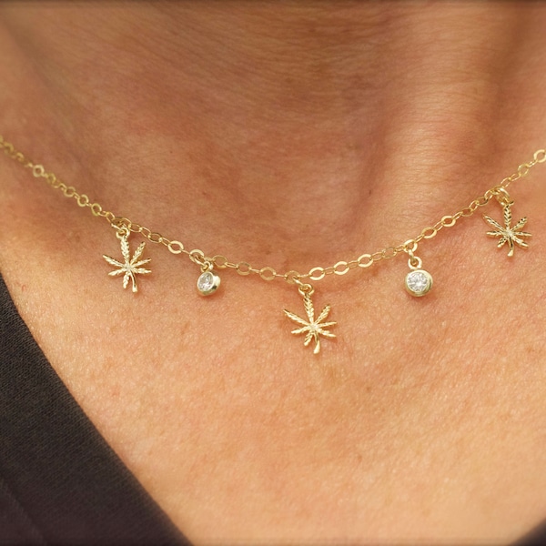 Gold Weed Pendant - Etsy