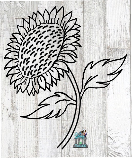 Sunflower Svg, Jpeg, Png, Dxf - Etsy