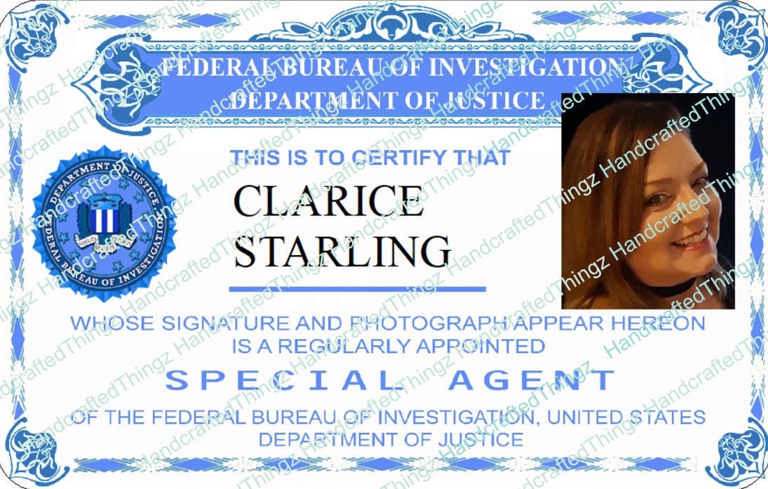 Movie Prop ID Card Clarice Starling - Etsy