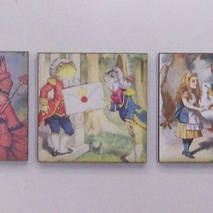Alice in Wonderland Craft Tiles 15 X Tiles - Etsy