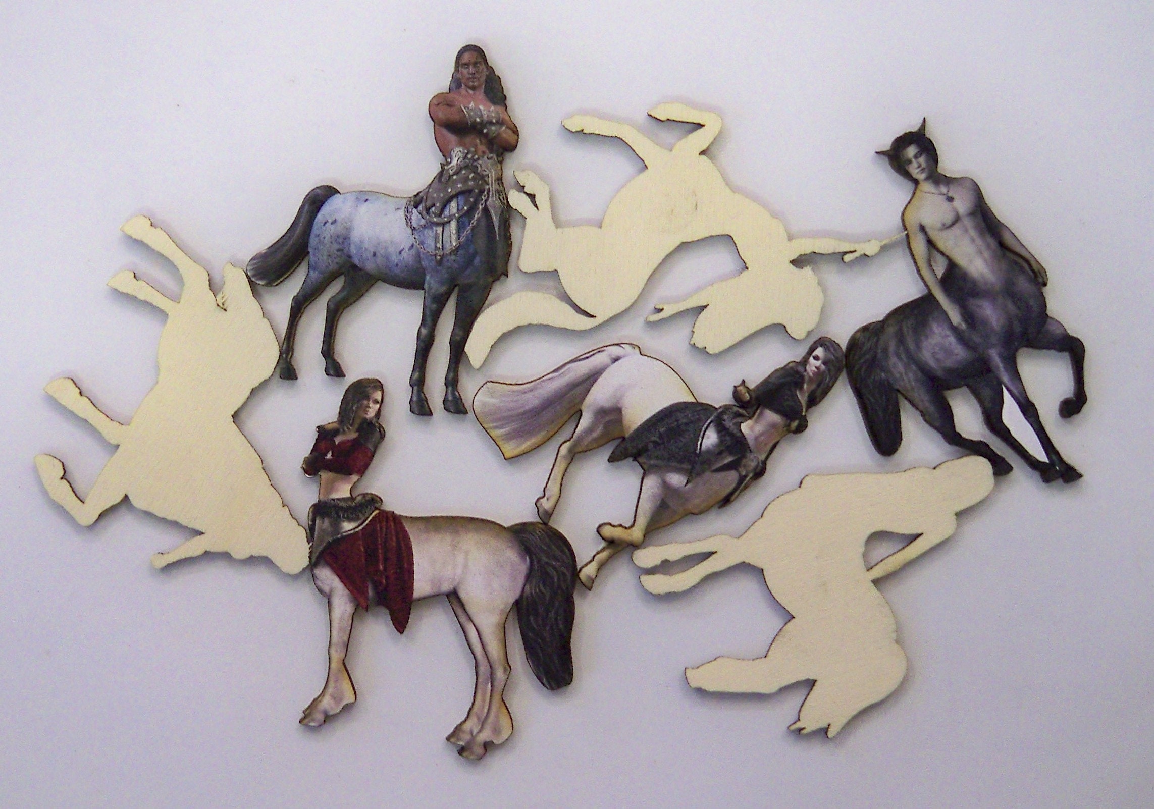 Centaur Mythical Creature. A Packet of 7 X Laser Woodcuts - Etsy UK