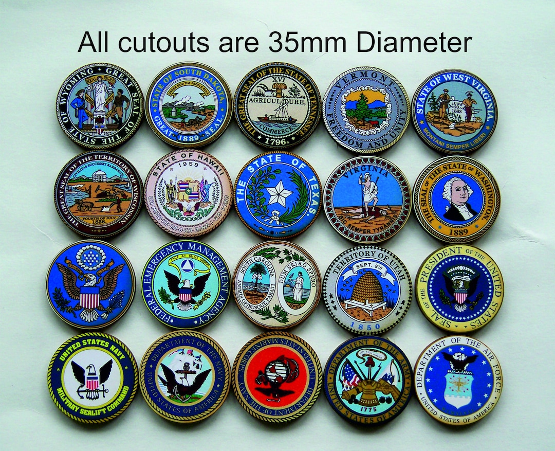 US STATE SEALS Other U.S Seals - Etsy