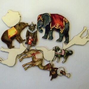 Circus Animals. C1 Yester Years Collection of 10 Laser Woodcuts in a ...