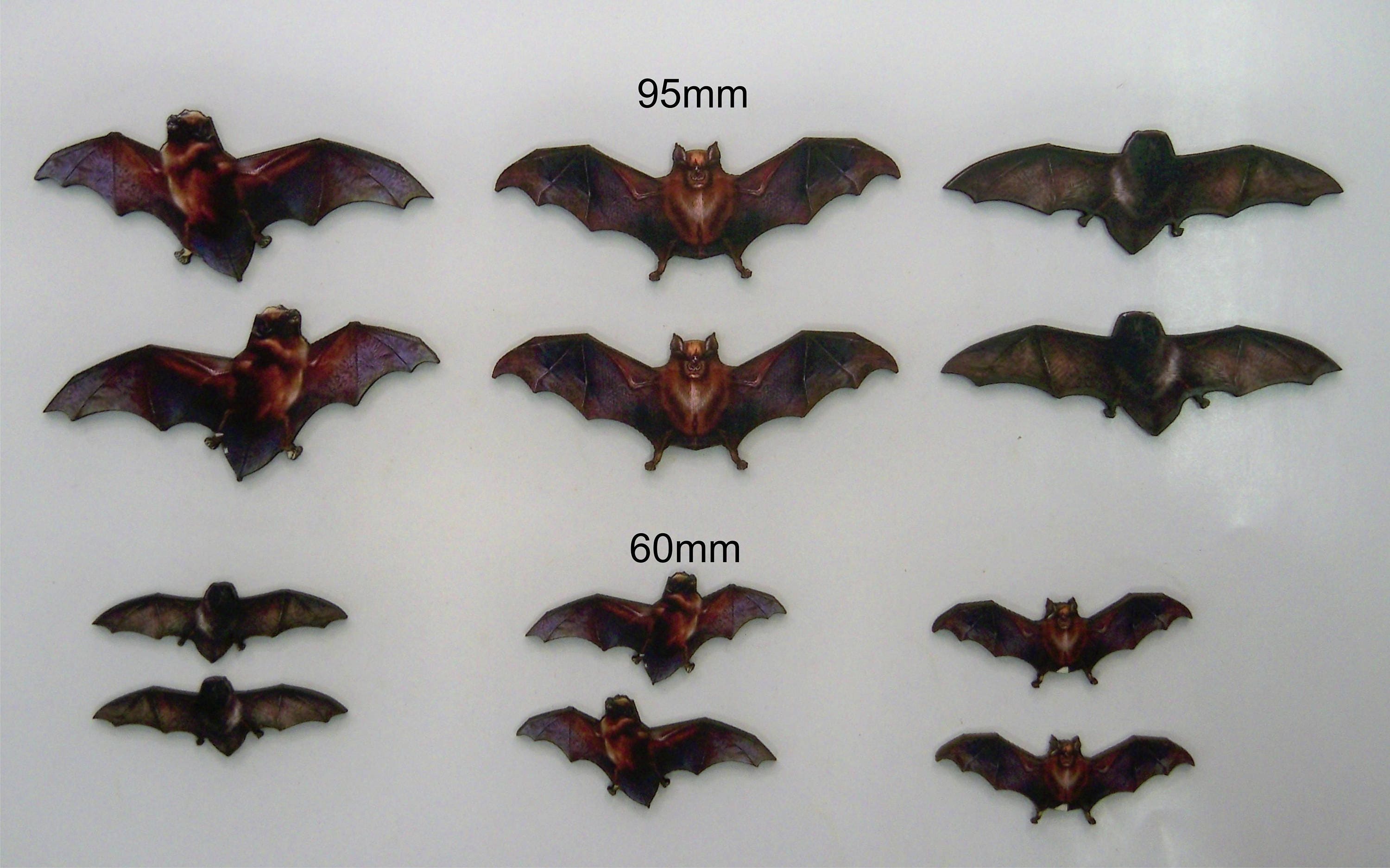 Bats in Flight 12 X in the Pack. Wood Brown Bats - Etsy UK
