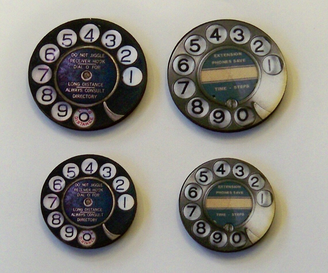 Diales telefónicos retro. Una explosión del pasado. 2 tallas. | Etsy