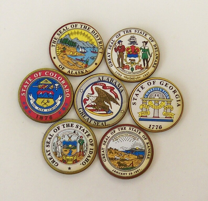 USA STATE SEALS 20 Cutout as in Picture pack 1 - Etsy