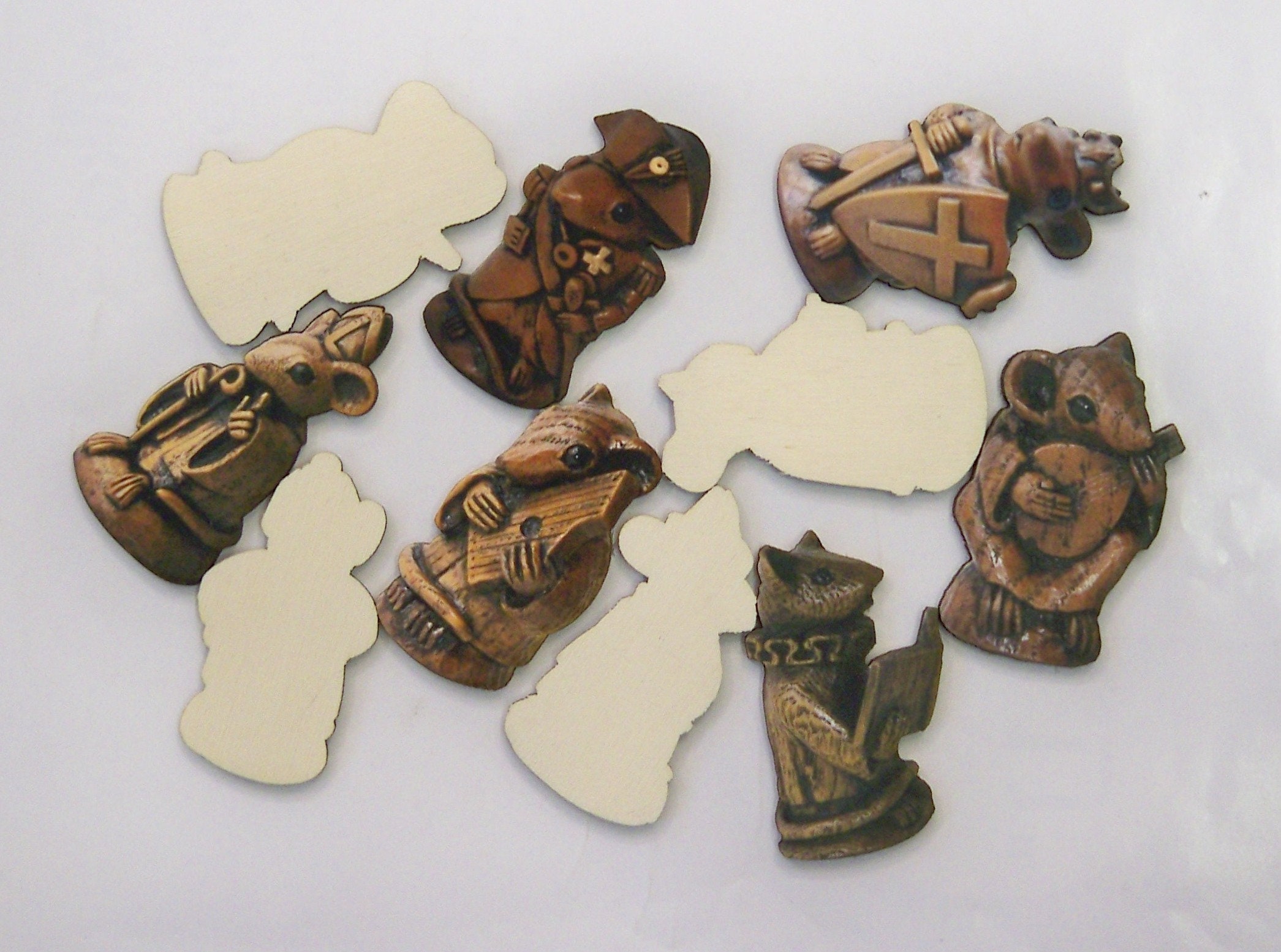 Church Mice oak Appearance A Pack of 10 X Woodcuts | Etsy