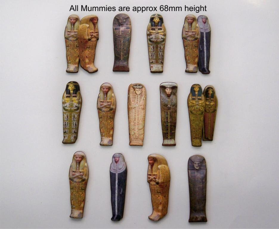 Ancient Egyptian Mummies. A pack of 13 laser wooden cutouts | Etsy
